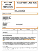 Working at Height Risk Assessment Template – SoftWash UK Ltd